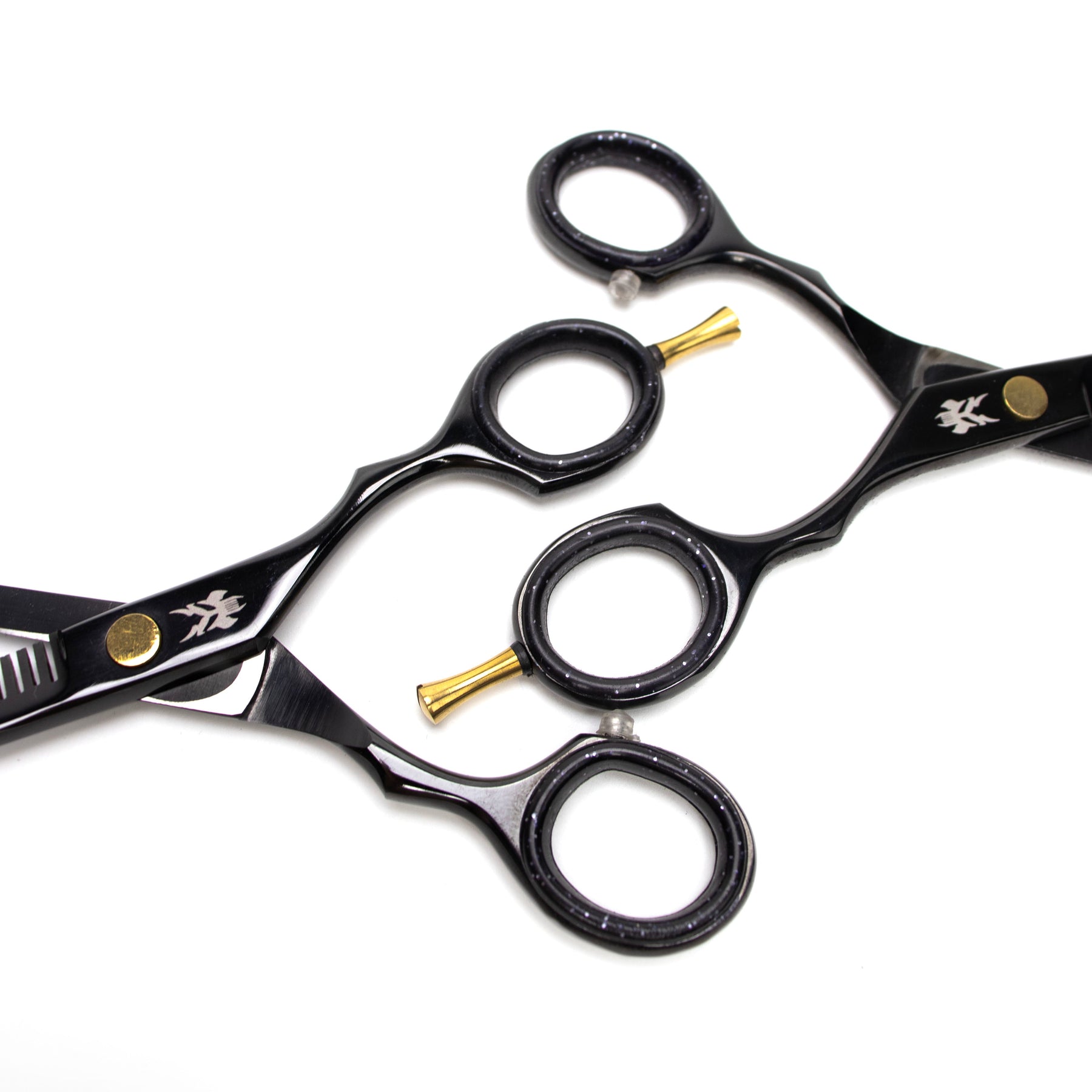 6" Japanese Steel Scissors & Razor Set - Gloss Black & 24k Gold ...